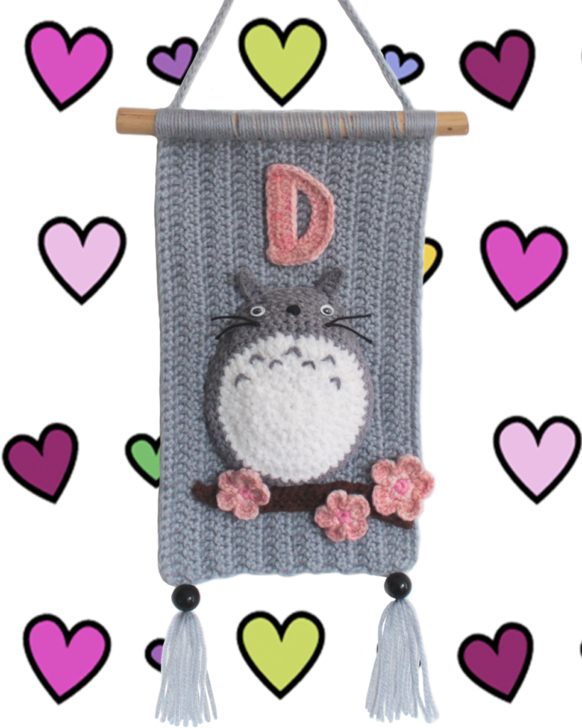 Totoro Crochet Wall Hanging - a Free Pattern